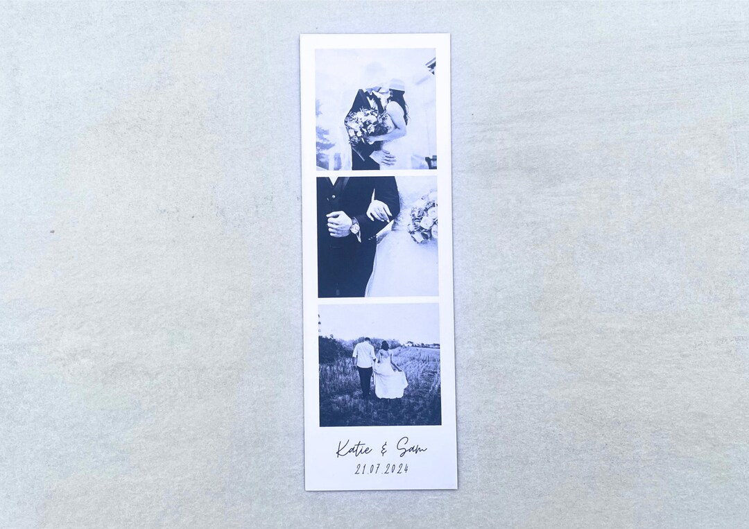 Personalised Photo Strip With Text Print/bookmark - Etsy UK