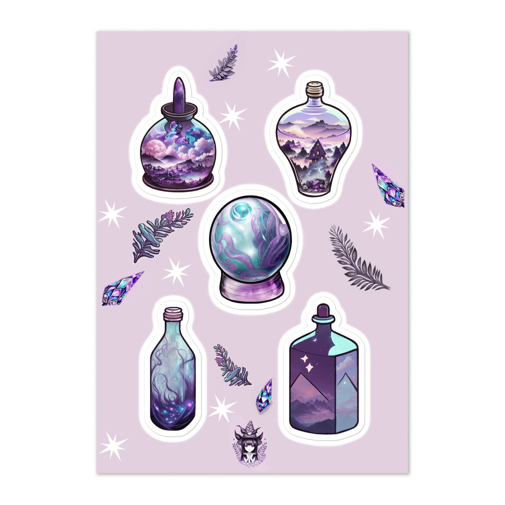 Pastel Goth Vials Sticker Sheet - Etsy