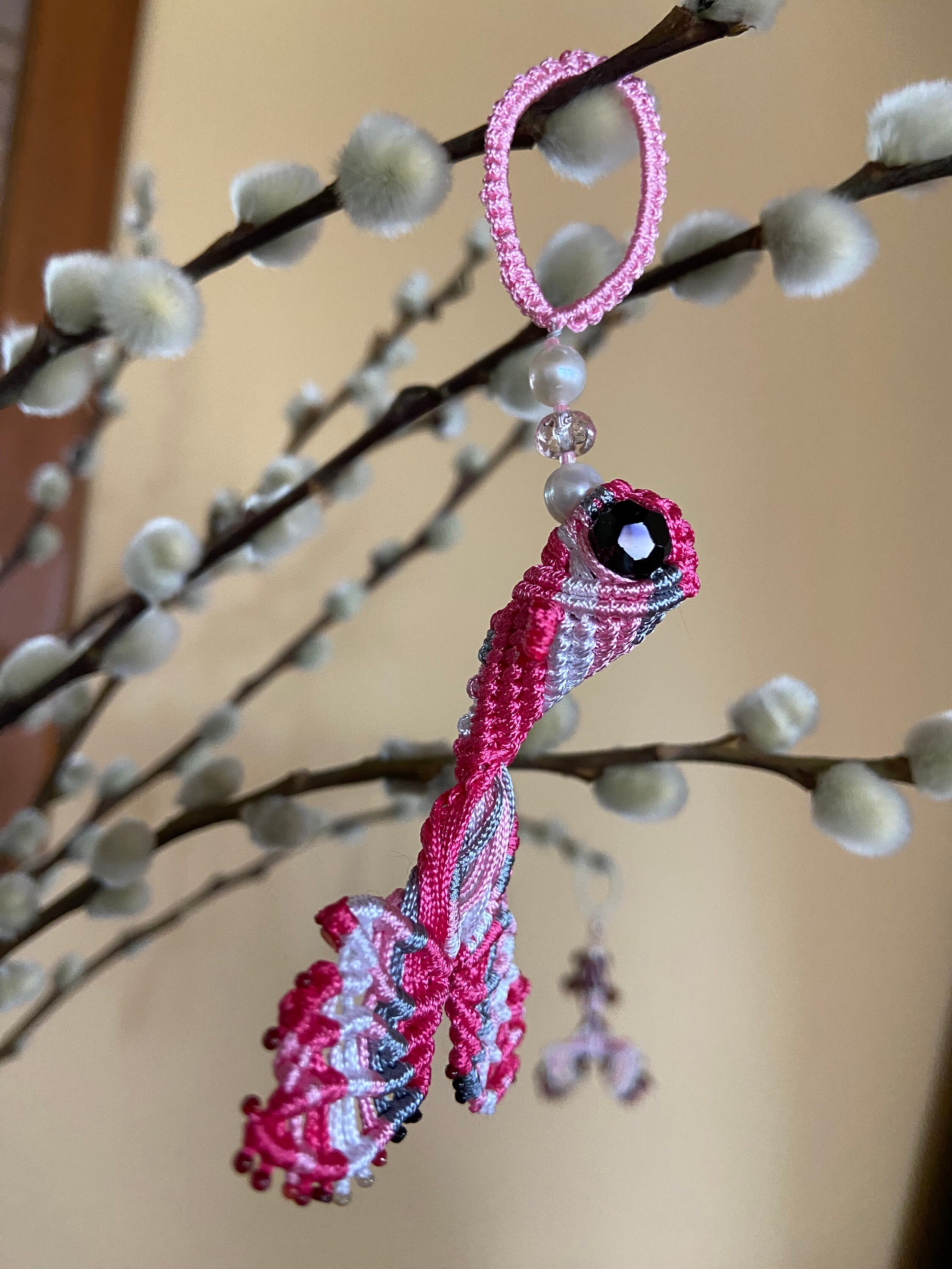 The Koi Macrame Fish Keychains - Etsy