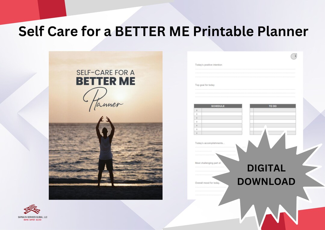 Self Care for a BETTER ME Printable Planner - Etsy