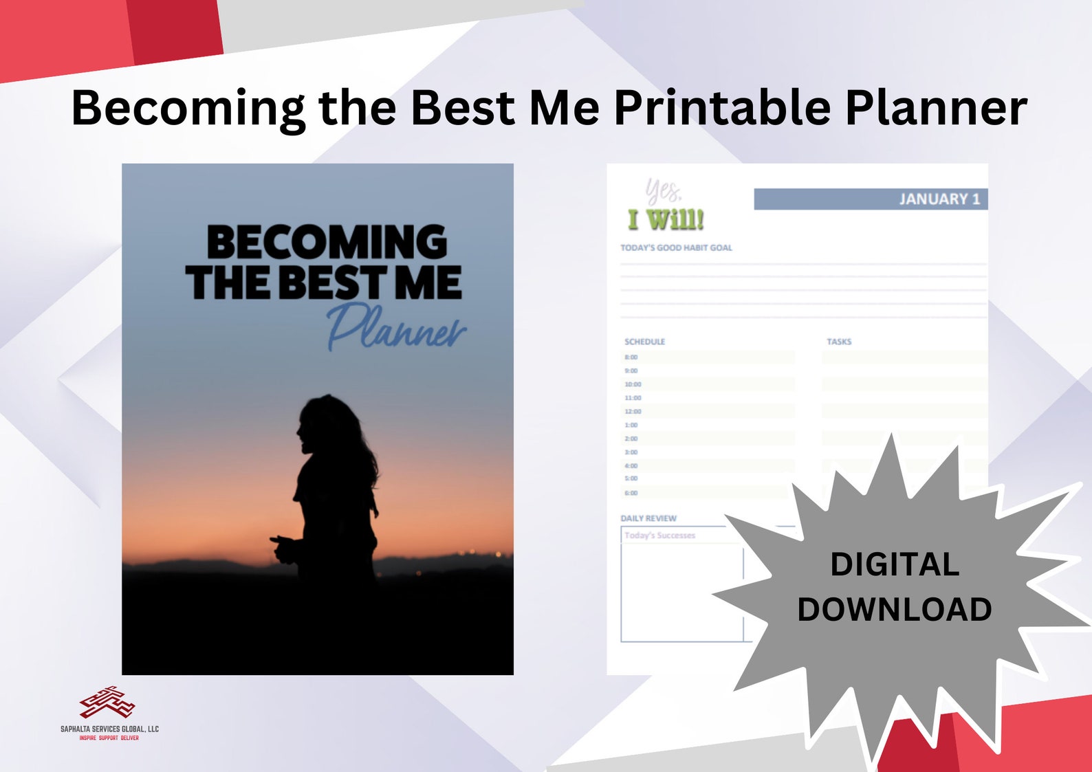 Becoming the Best Me Printable Planner - Etsy