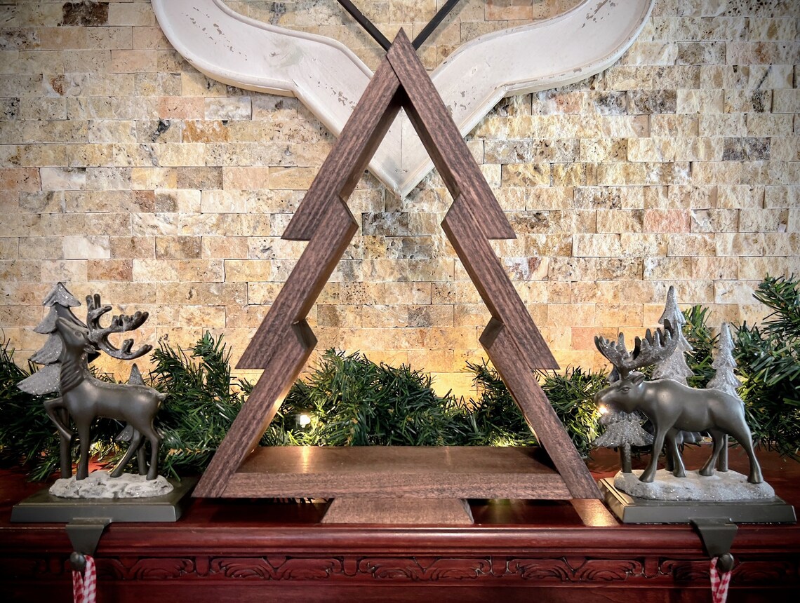 Rustic Tabletop Christmas Tree, Christmas Decor, Decorative Centerpiece ...