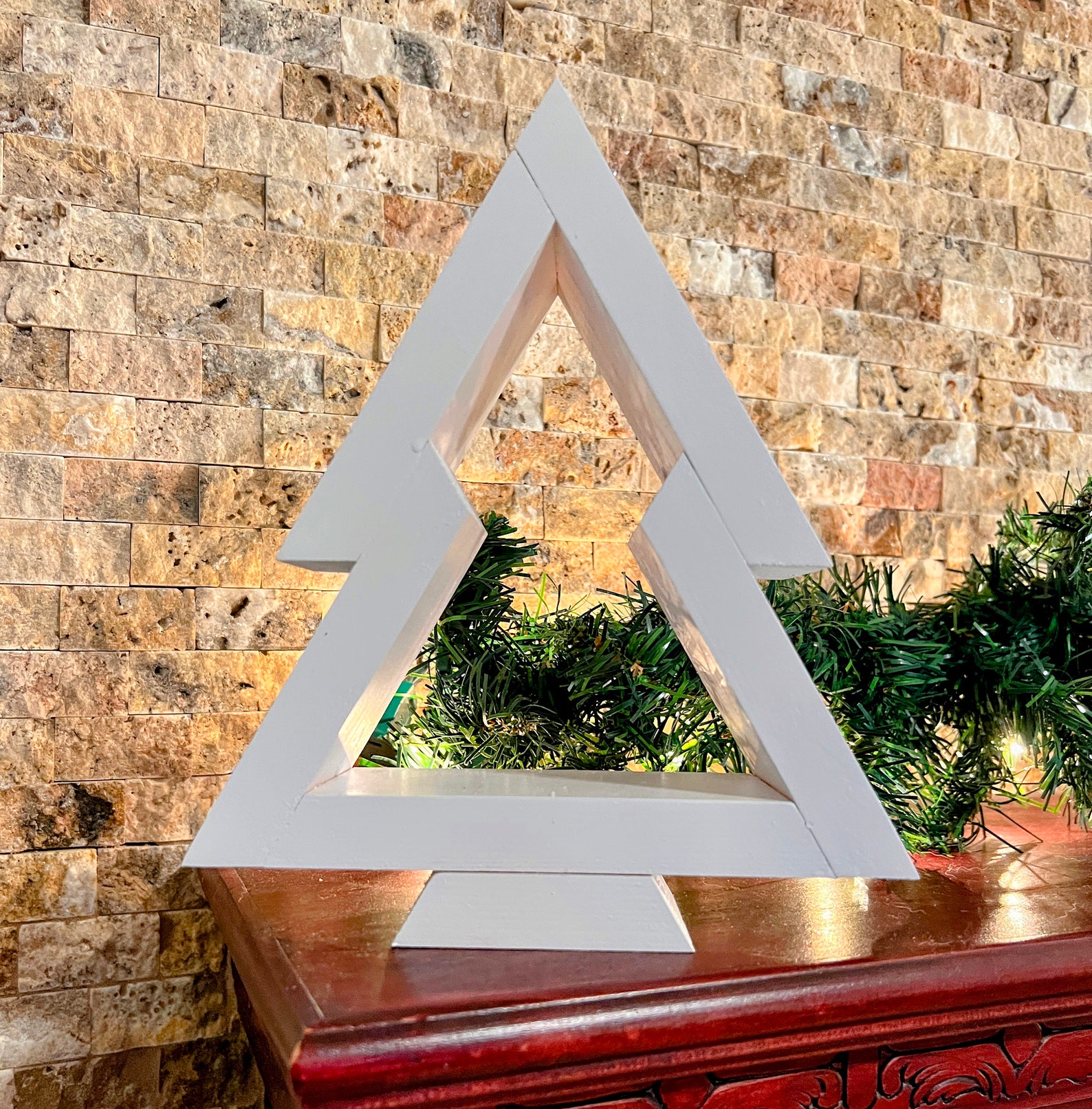 Rustic Tabletop Christmas Tree, Christmas Decor, Decorative Centerpiece ...