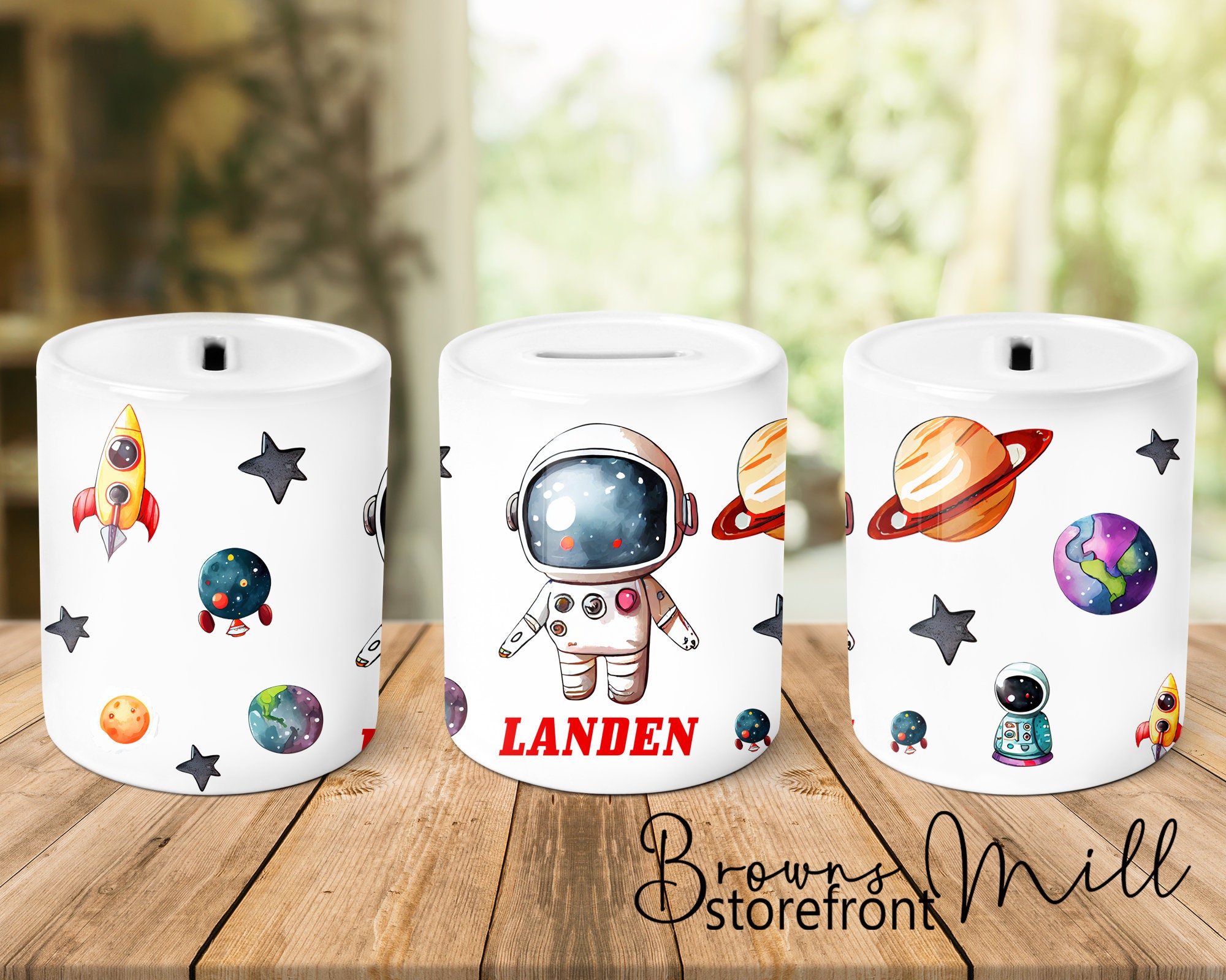 Astronaut Coin Bank, Personalized Space Piggy Bank. Astronaut Money ...