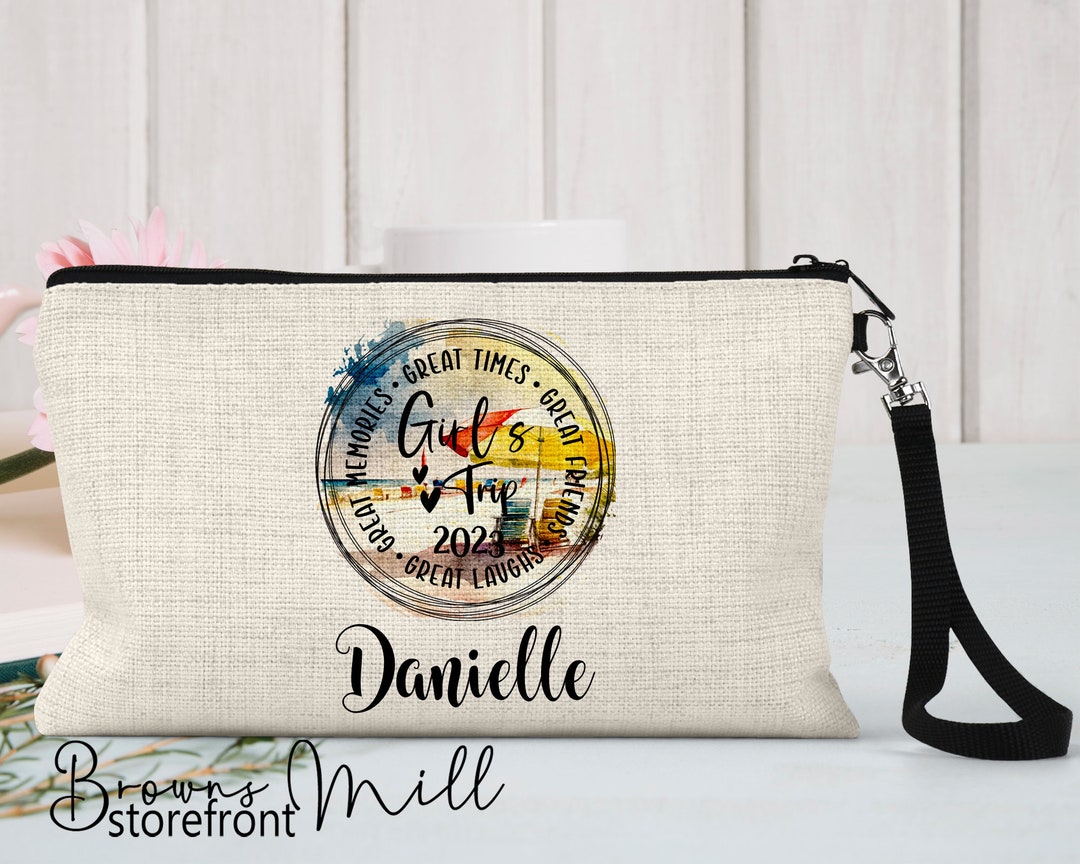 Personalized Girls Trip Cosmetic Bag, Girls Weekend Gifts, Personalized ...