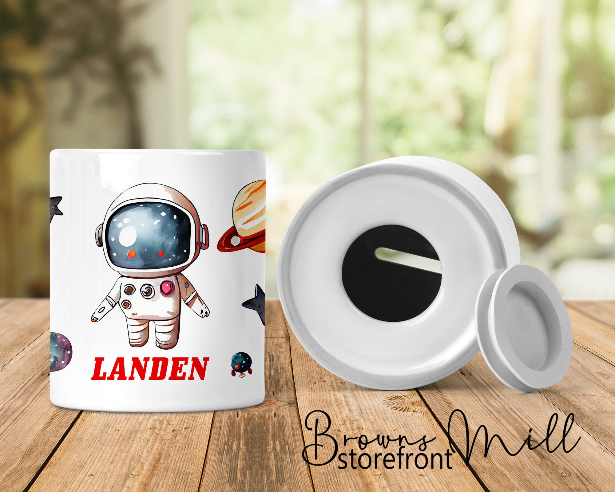Astronaut Coin Bank, Personalized Space Piggy Bank. Astronaut Money ...
