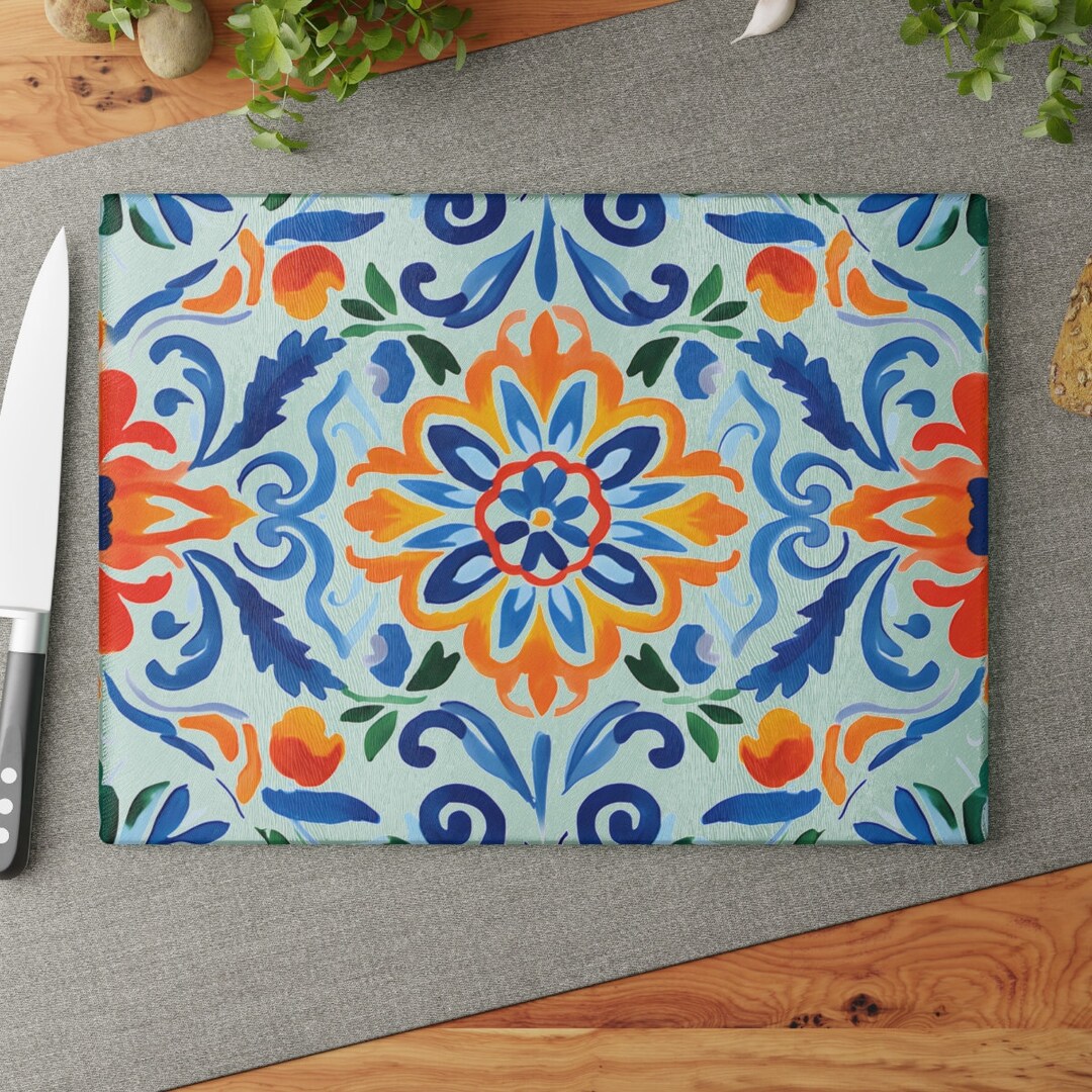 Un Espejo Brillantemente A Mirror Brightly Colorful Spanish Tile ...