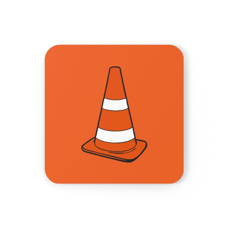 Traffic Cone Coasters Traffic Cone Corkwood Coaster Set of 4 Highway ...