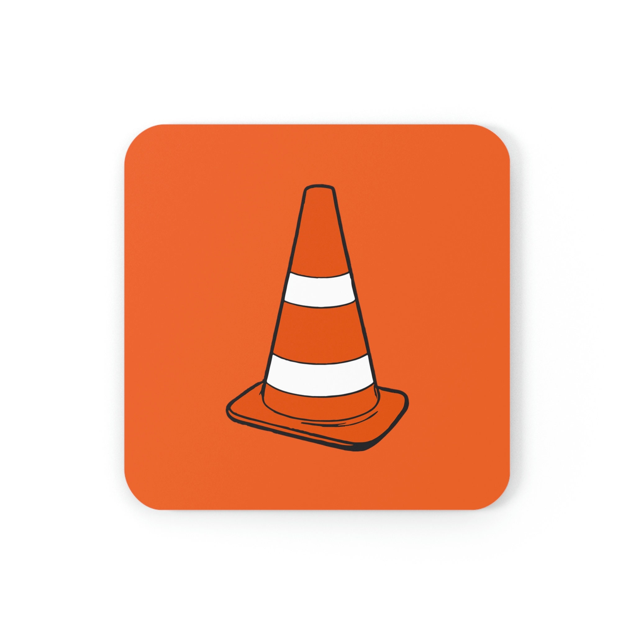 Traffic Cone Coasters Traffic Cone Corkwood Coaster Set of 4 Highway ...