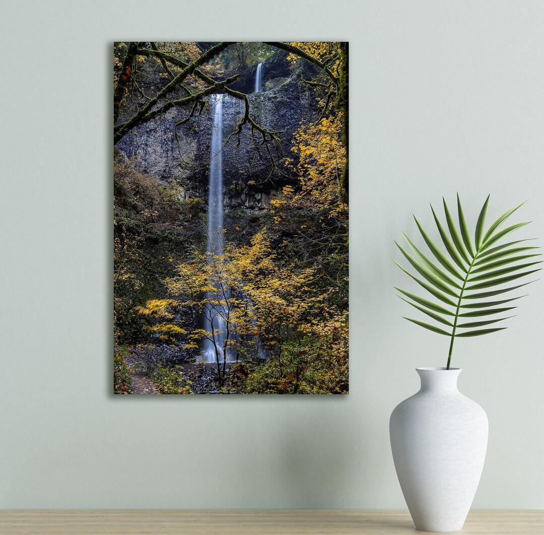 Double Falls, Oregon Waterfall Landscape Photography Prints, Nature ...