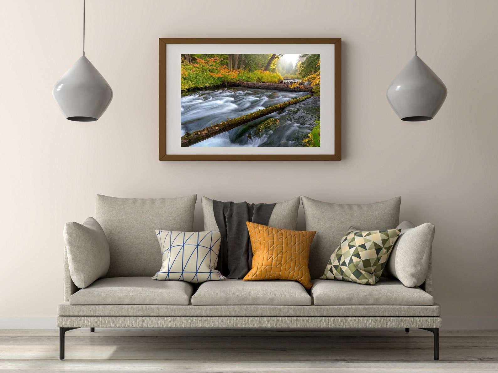 Mckenzie Fall, Autumn on the Mckenzie River, Oregon. Landscape ...