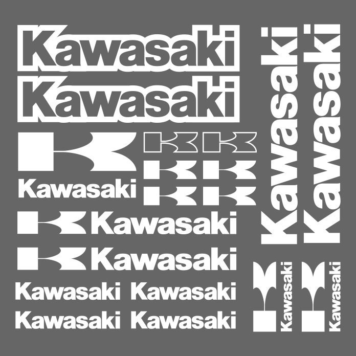 15X Logos Set Kawasaki Racing Decal Stickers Premium Logo - Etsy