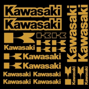 15X Logos Set Kawasaki Racing Decal Stickers Premium Logo Decals Racing ...