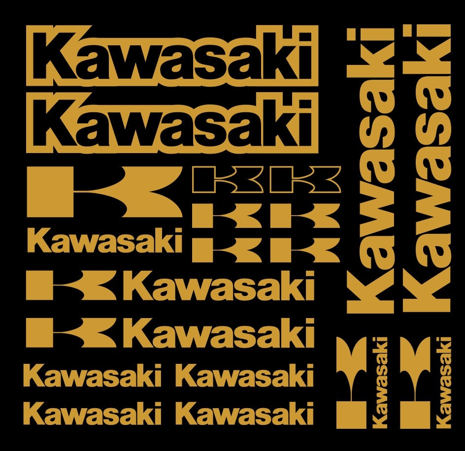 15X Logos Set Kawasaki Racing Decal Stickers Premium Logo - Etsy