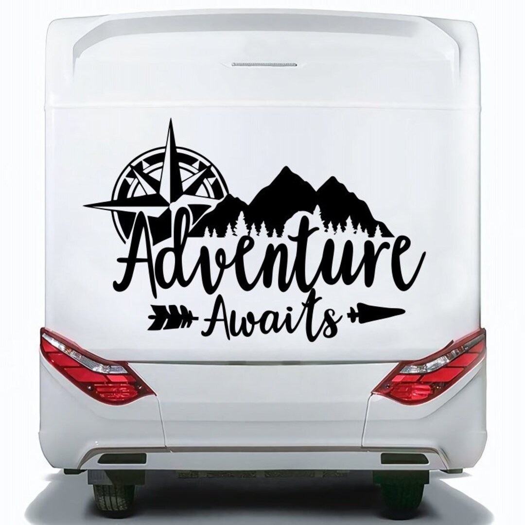 Stickers Caravan Adventure Awaits Theme Decals Set for - Etsy