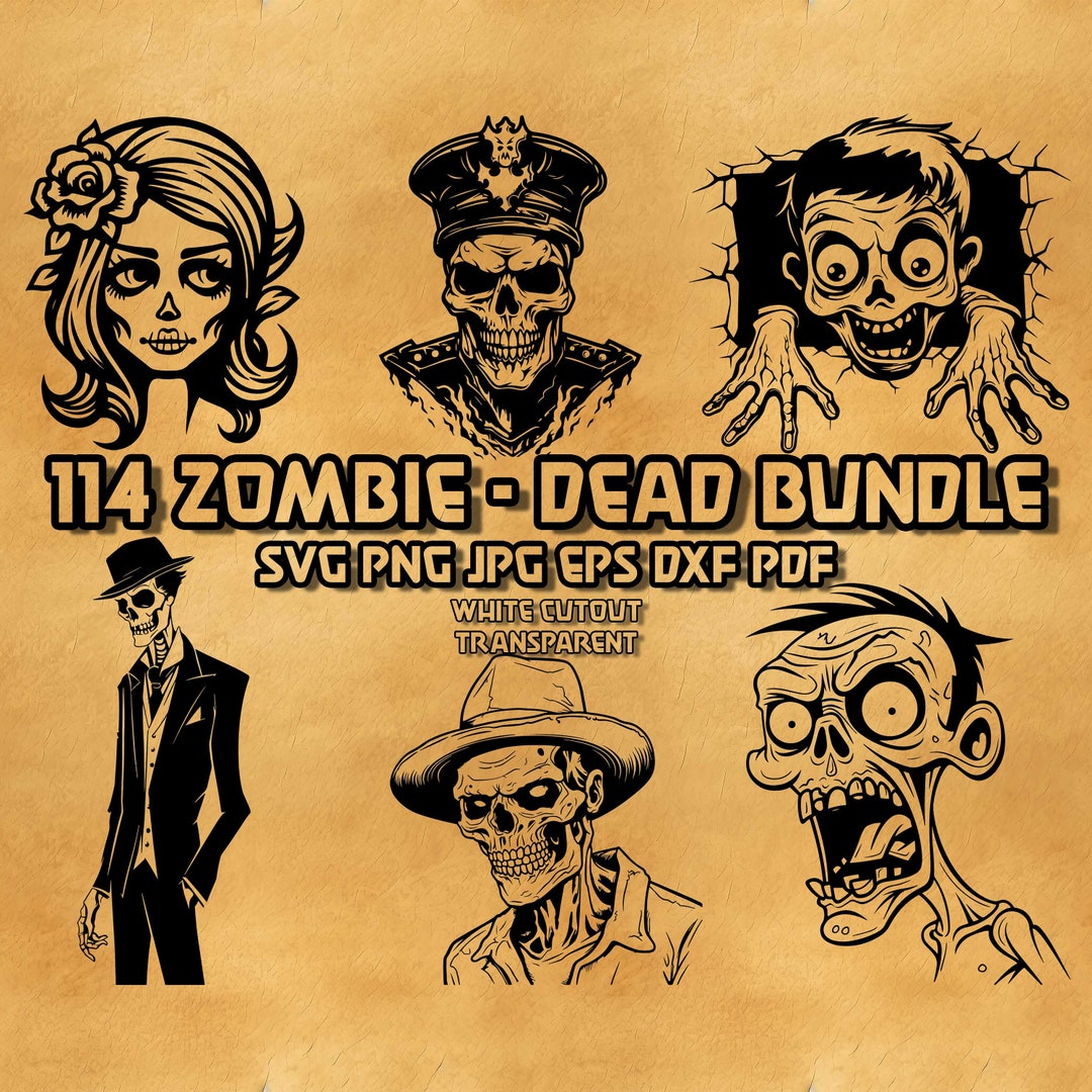Halloween Zombie SVG Bundle, Dead Svg Bundle, Spooky Halloween Zombie ...