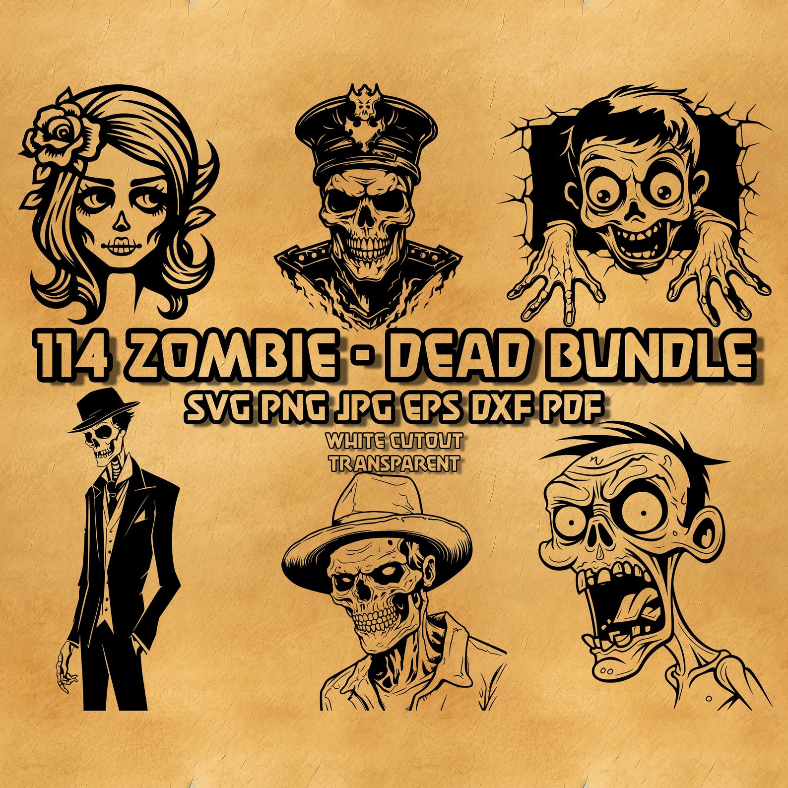 Halloween Zombie SVG Bundle, Dead Svg Bundle, Spooky Halloween Zombie ...