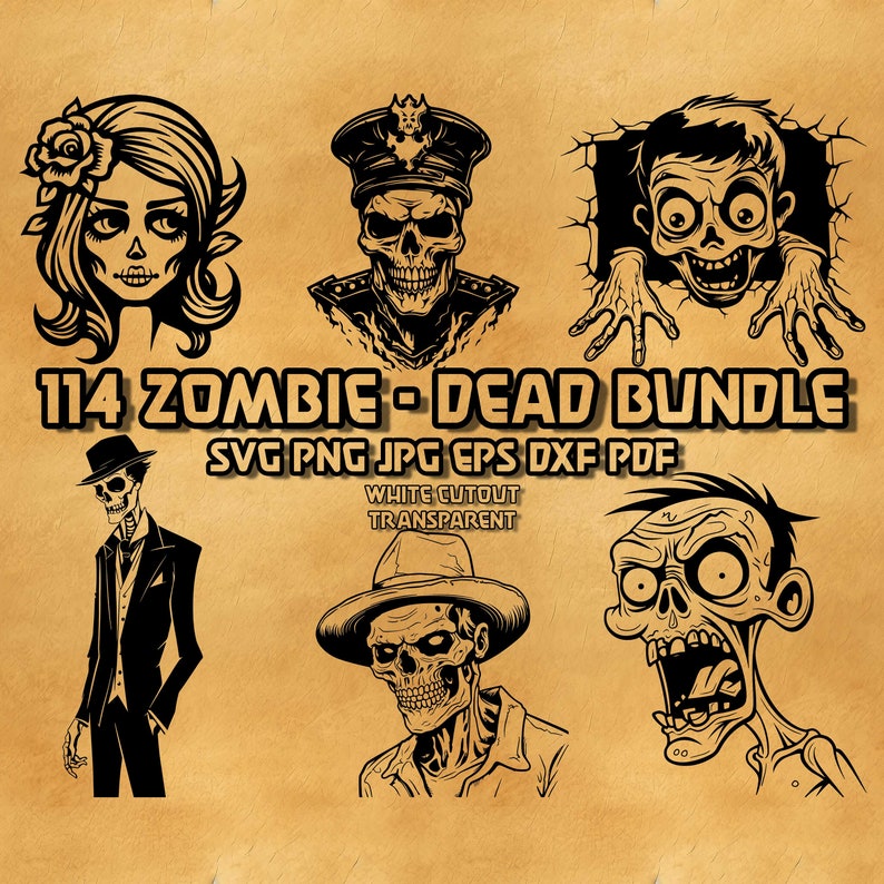 Halloween Zombie SVG Bundle, Dead Svg Bundle, Spooky Halloween Zombie ...