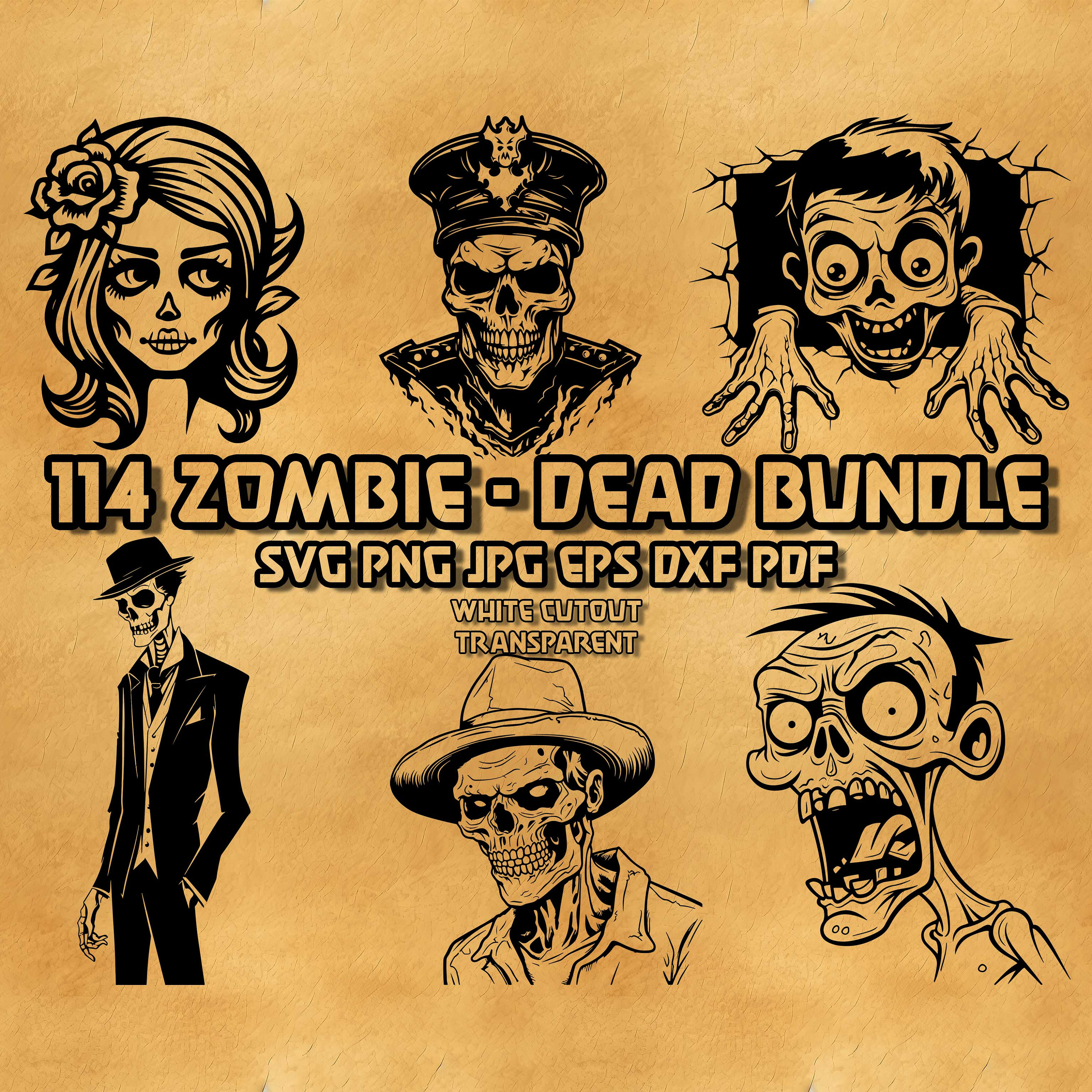 Halloween Zombie SVG Bundle, Dead Svg Bundle, Spooky Halloween Zombie ...