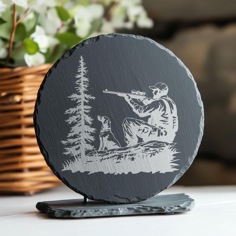 Hunter & Tracker Dog SVG Bundle: Forest Scene Designs (digital Product ...