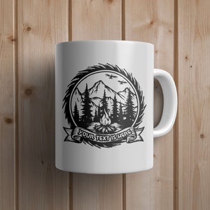 Personalized Campfire Svg Bundle, Campfire Sign Svg, Landscape Monogram ...