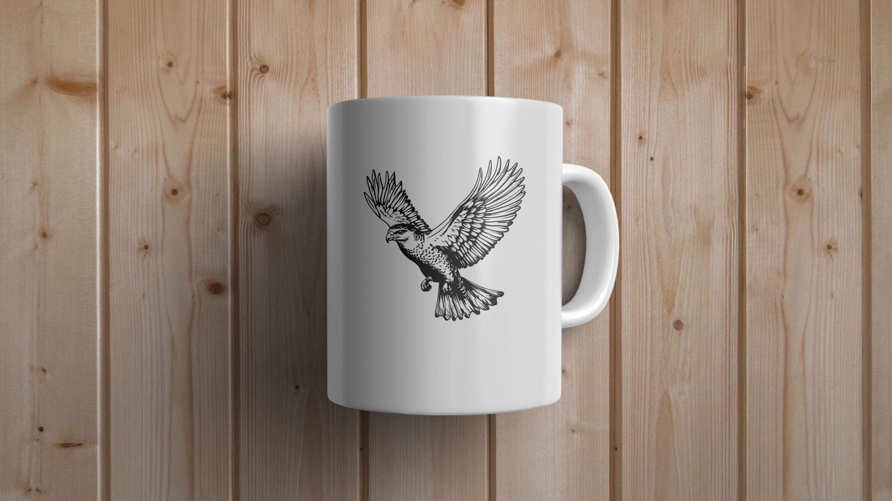 Falcon SVG Bundle, Falcon Circle Style Monogram Design, Majestic Bird ...
