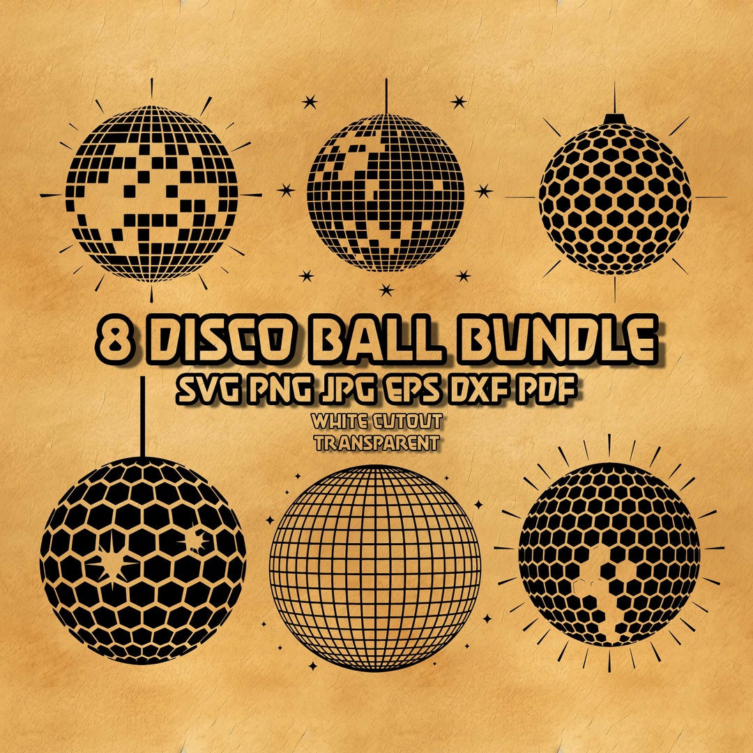 Disco Ball Svg Bundle, Party Svg, Dance Svg, Disco Ball Clip Art, Disco ...