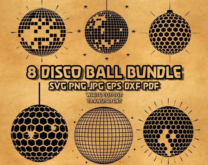 Disco Ball Svg File, Discoball Svg, Party Svg, Dance, Funny, Disco ...