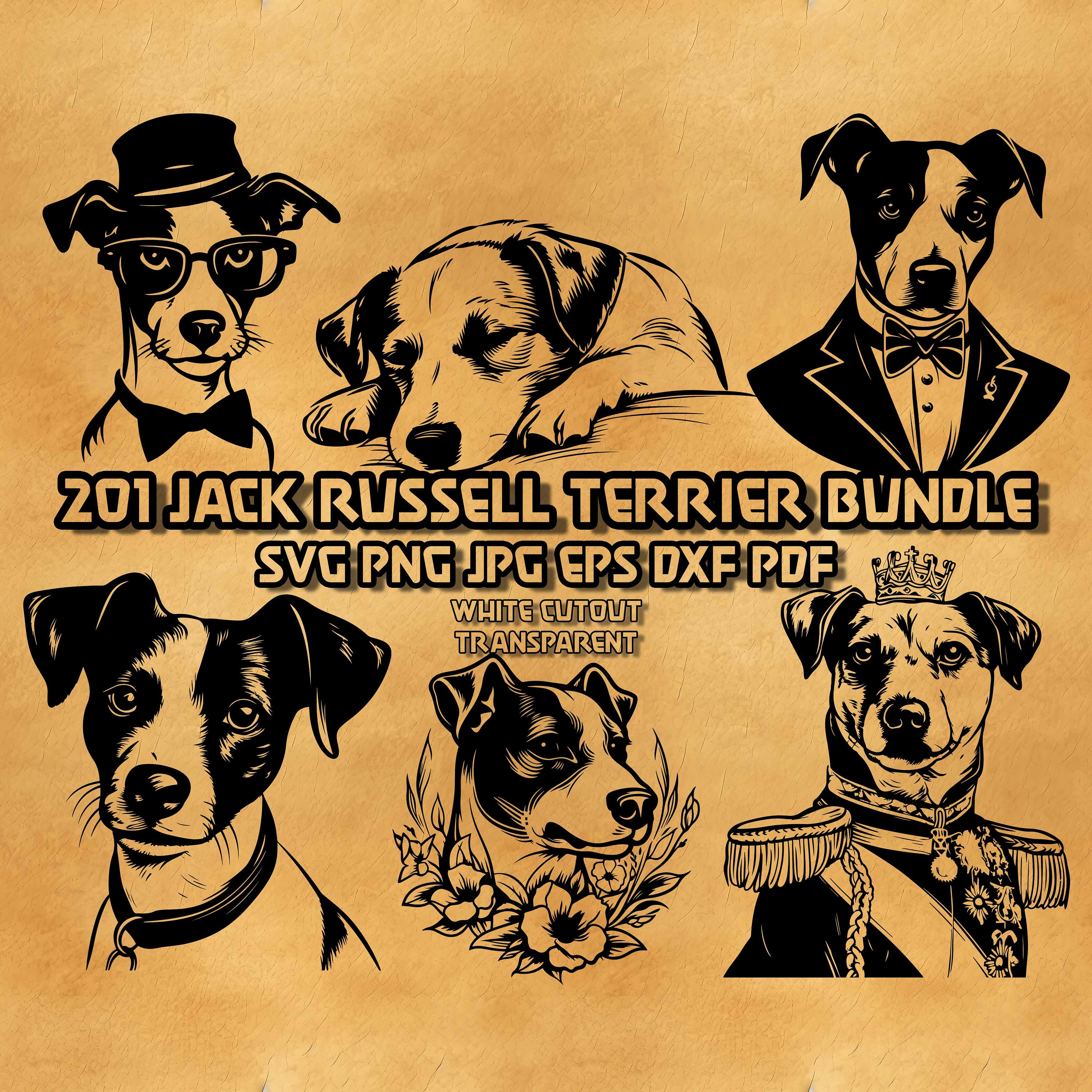 Jack Russell Svg Bundle, Jack Russell Terrier Svg, Cowboy Jack Russell ...