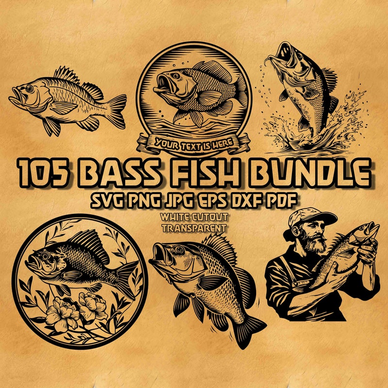 Bass Fish Svg - Etsy