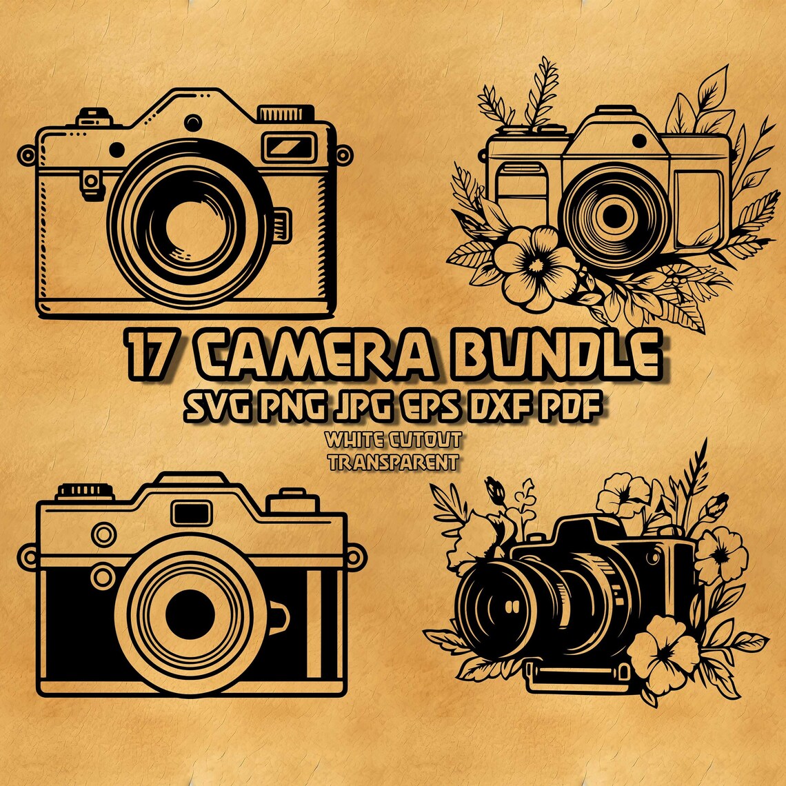 Camera Svg Bundle Floral Camera Svg Vintage Camera Svg - Etsy