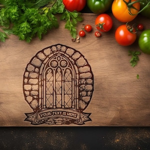 Gothic Victorian Window Svg Bundle, Medieval Stone Wall Window Monogram ...