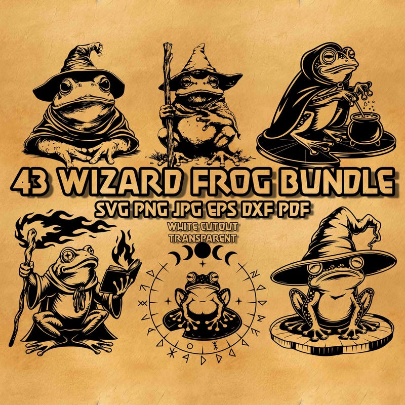 Frog With Wizard Hat - Etsy