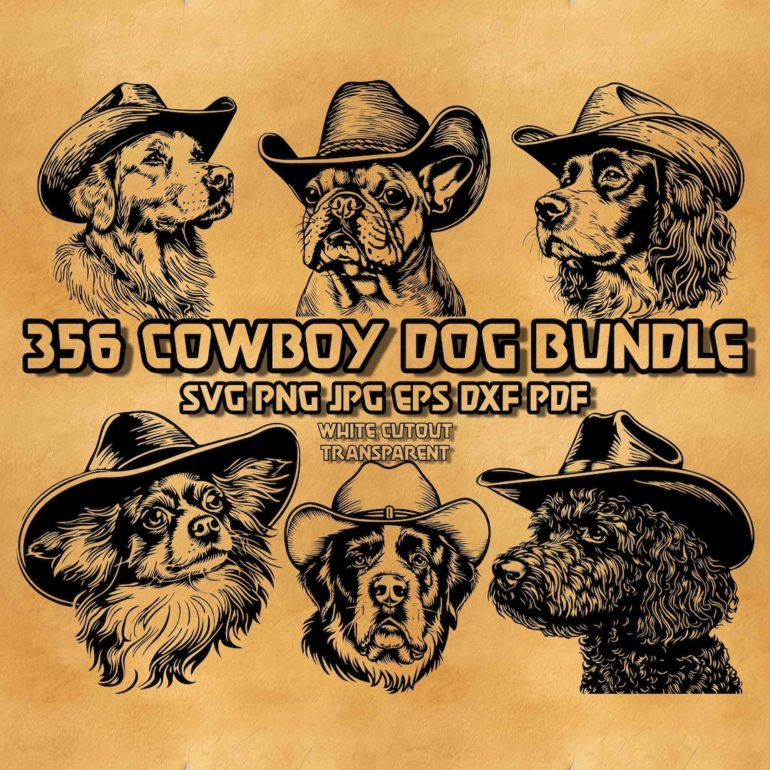Cowboy Dog Breeds SVG Bundle: 115 Designs (digital Download) - Etsy