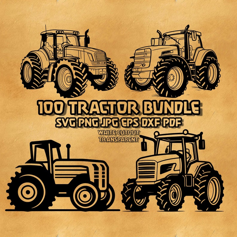 Tractor Svg Bundle, Tractors Silhouette Svg , Tractor Vector, Tractor ...