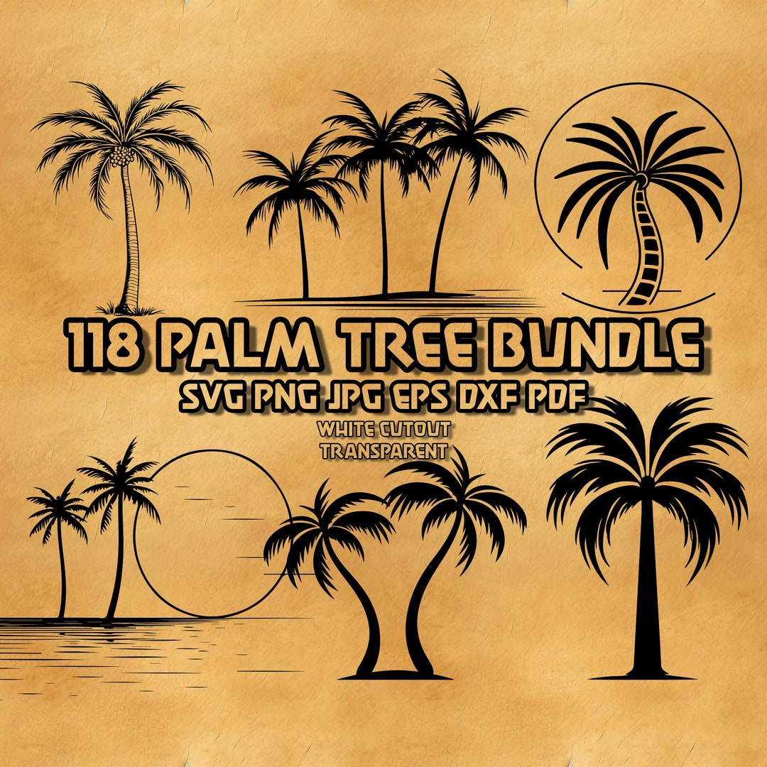Palm Tree Svg Png, Palm Tree Logo, Miami Tree Svg, Island Palm Tree Svg ...