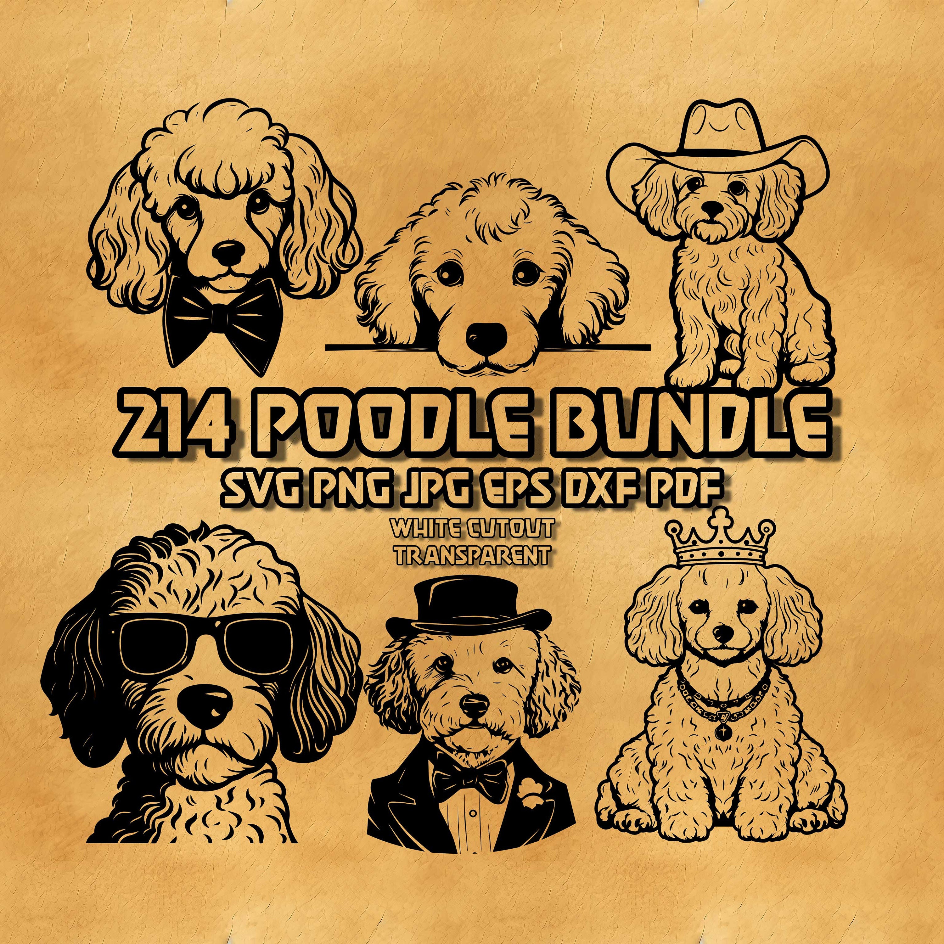 Poodle Svg Bundle, Poodle Svg, Peeking Poodle Svg, Cowboy Poodle Svg ...