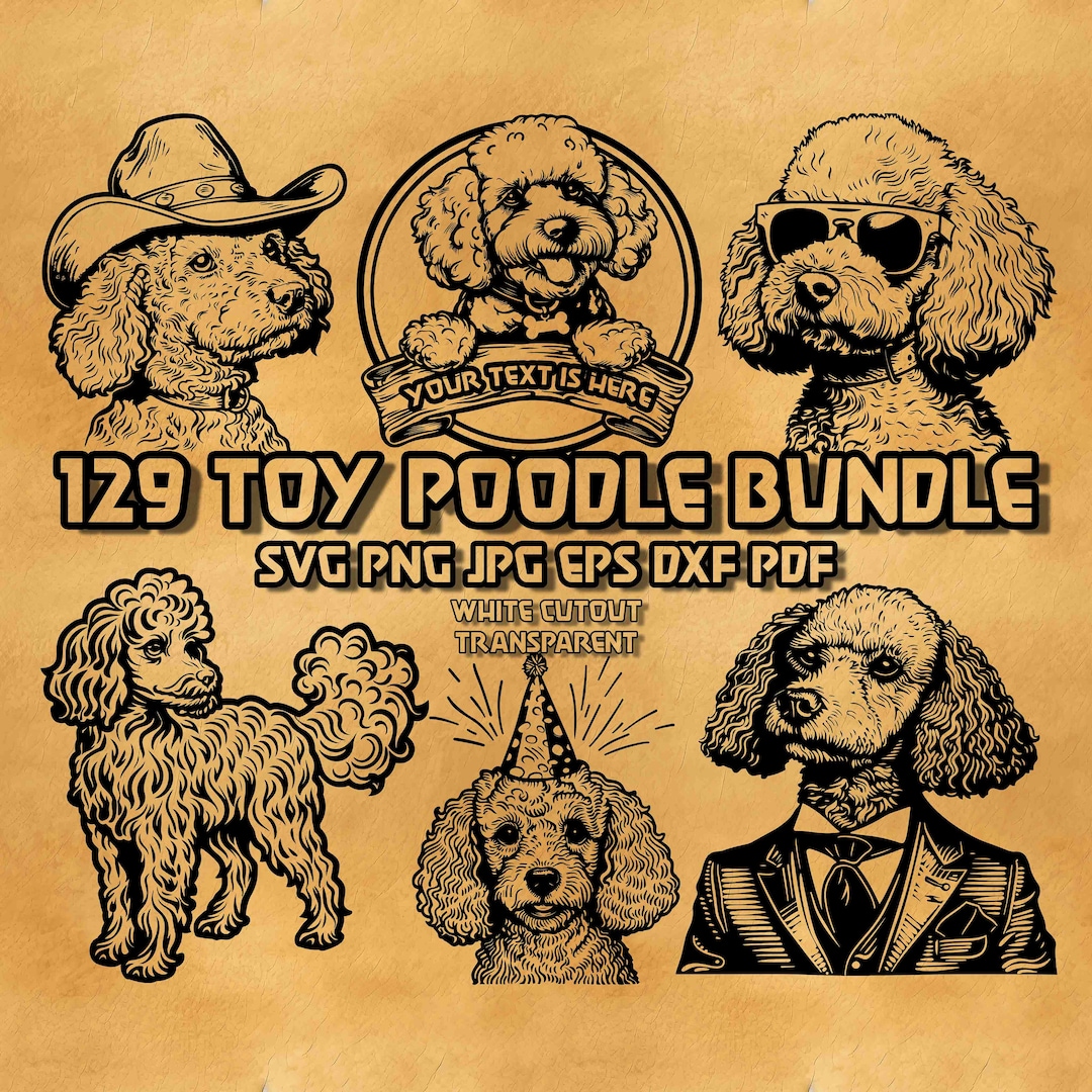 Toy Poodle Svg Bundle, Peeking Toy Poodle Svg, Cowboy Toy Poodle Svg ...