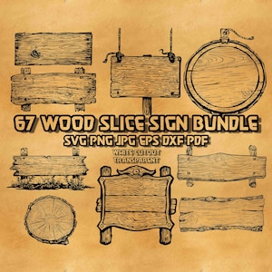 Wood Sign Svg Bundle, Rustic Wood Sign Svg, Circle Wood Sign Svg, Wood ...