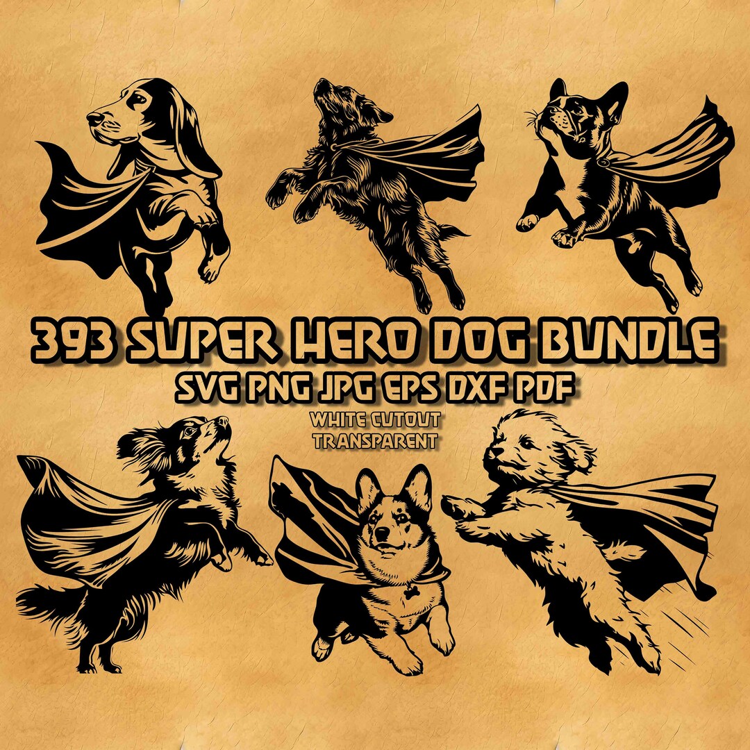 Super Hero Dog Svg Bundle, 115 Dog Breed Super Hero Svg, Dog With Cape ...