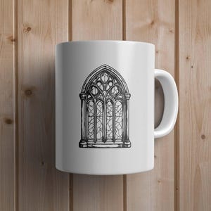 Gothic Victorian Window Svg Bundle, Medieval Stone Wall Window Monogram ...