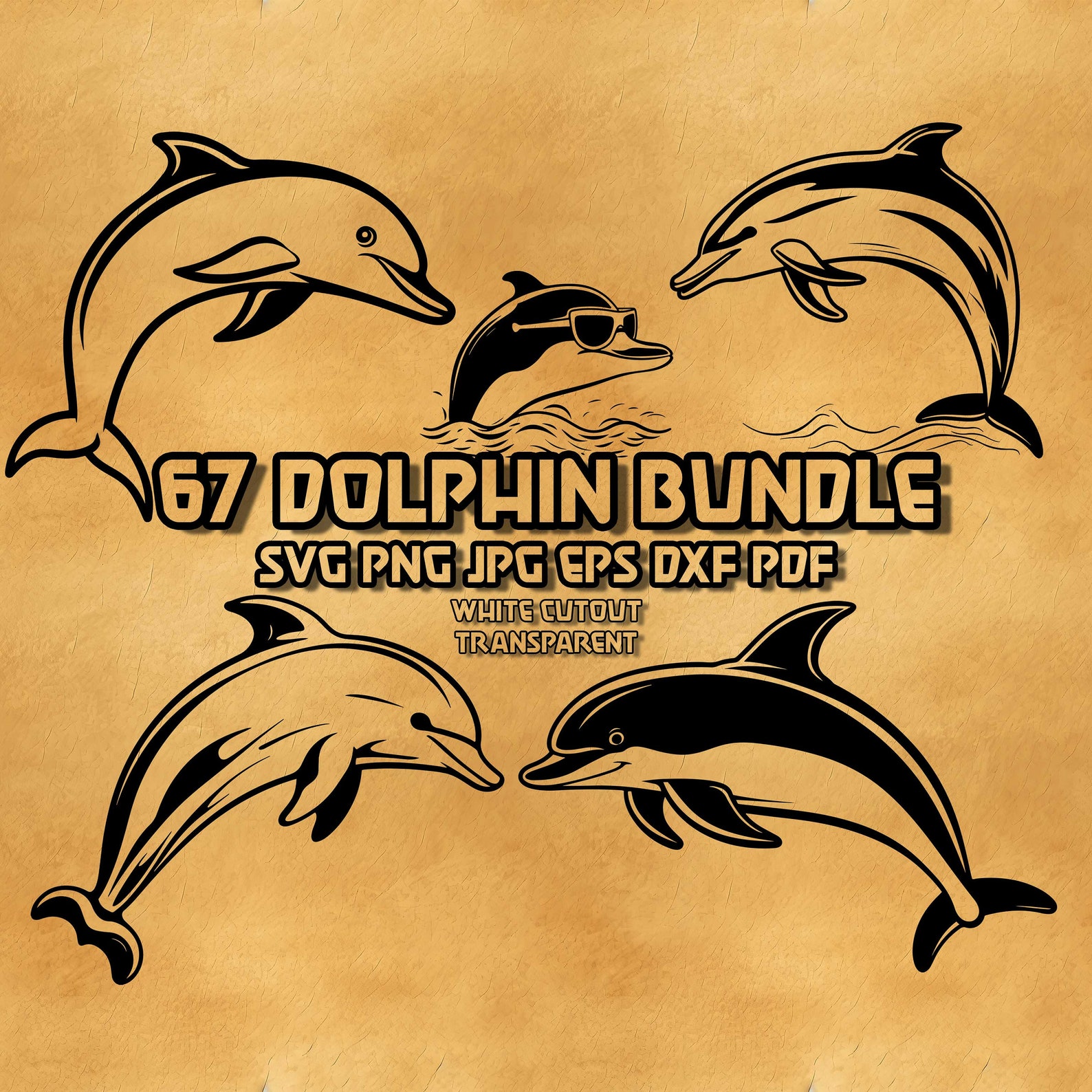 Dolphin SVG Bundle: 67 Sea Animal Designs (digital Download) - Etsy
