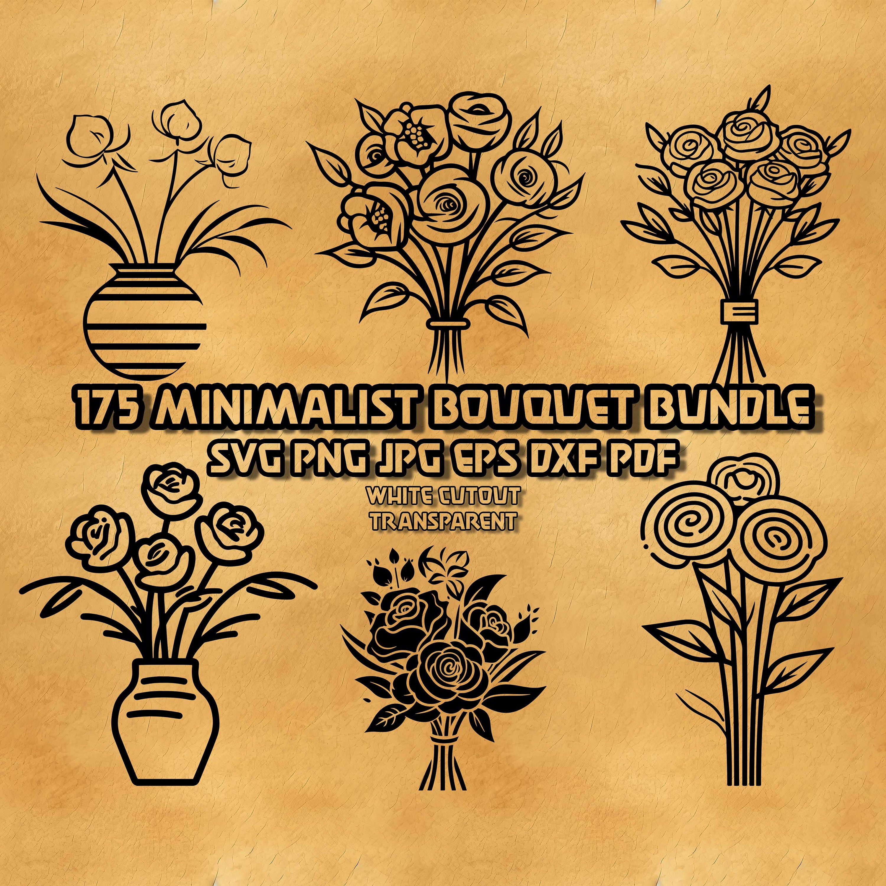 Flower Vase Svg Bundle, Flower Bouquet Svg Bundle, Bouquet Flower ...