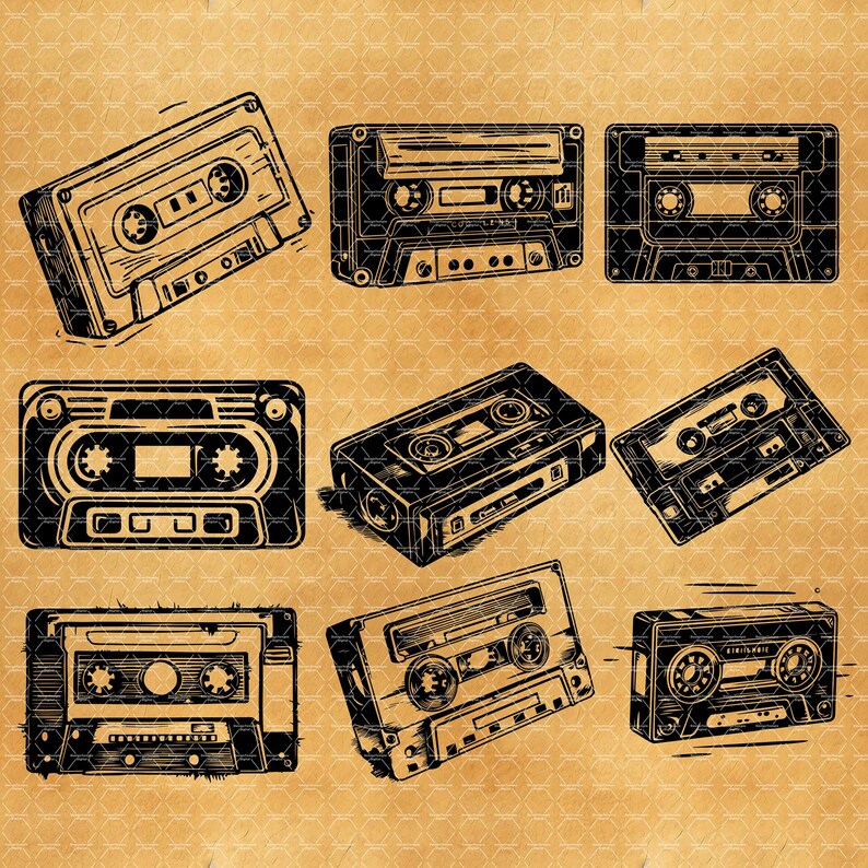 VHS Tape Svg Bundle, Vhs Cassette SVG Png Bundle, VHS Vector ...