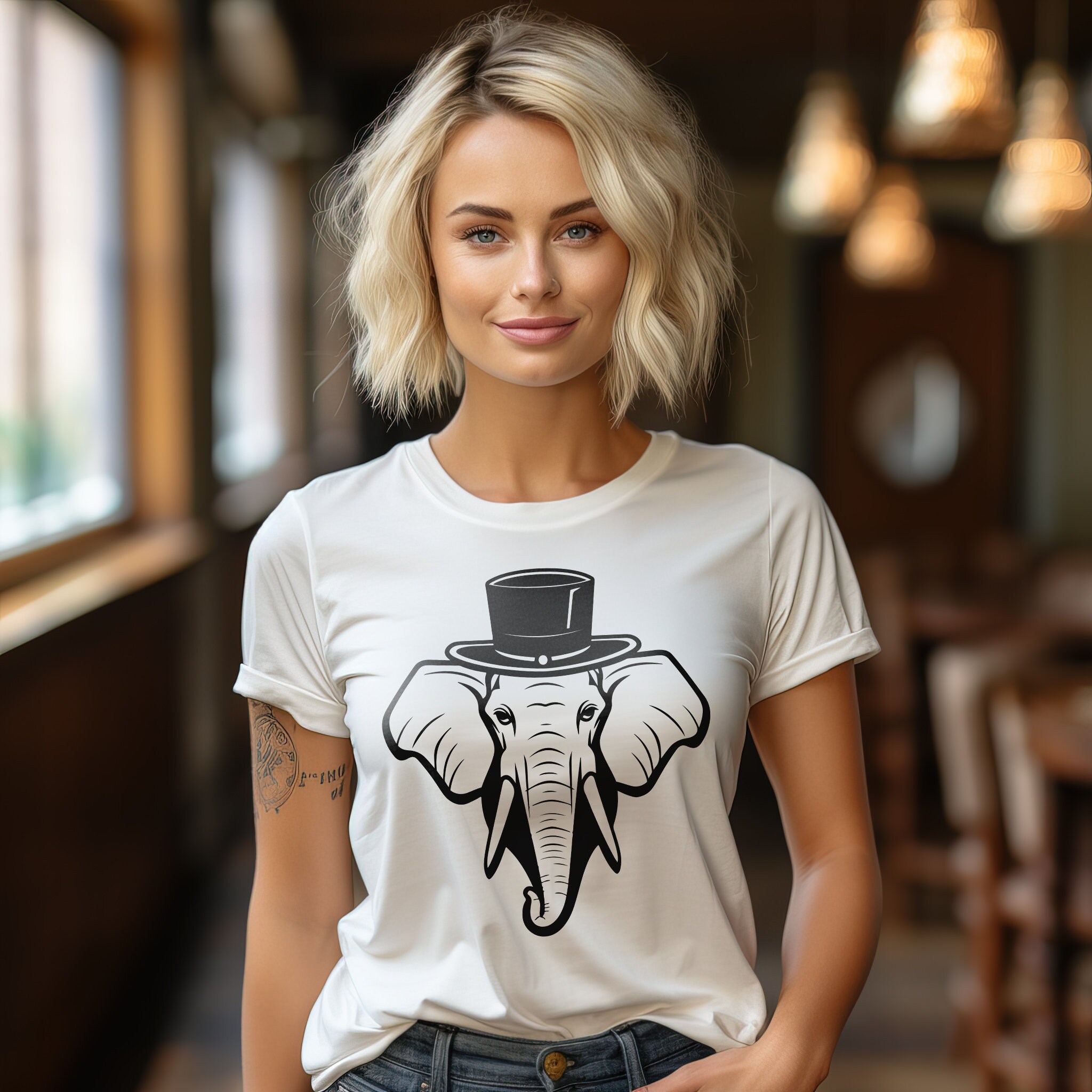 Elephant Svg Bundle, Cute Elephant Svg, Elephant Wear Cowboy Hat ...