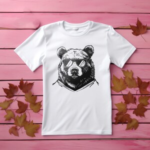 Grizzly Bear SVG Bundle: Floral, Sunglasses, Paw (digital Product) - Etsy