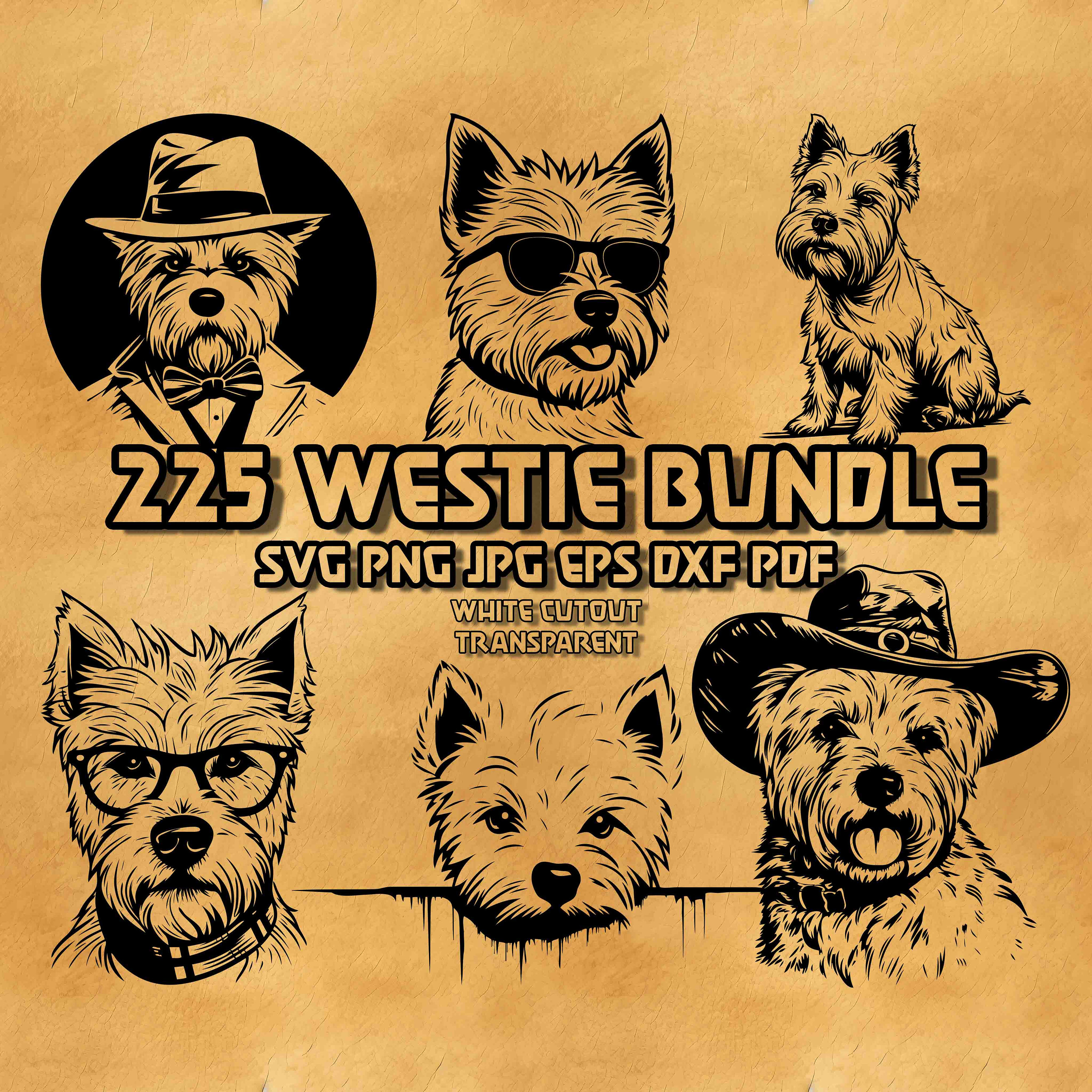 Westie Svg Bundle, West Highland White Terrier Svg Bundle, Cowboy ...