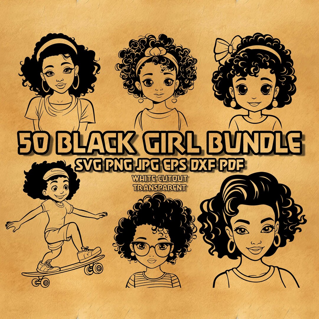 Black Girl Svg Bundle, Afro Woman Svg, Black Woman Svg, Beautiful Black ...