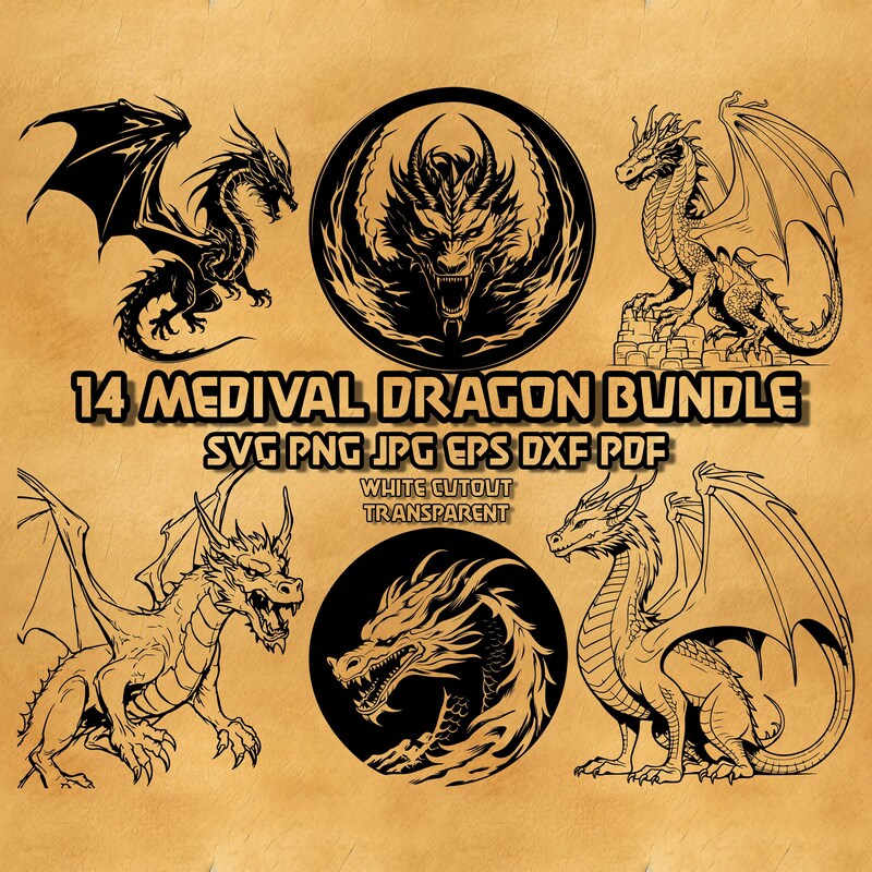 Dragon Svg - Etsy