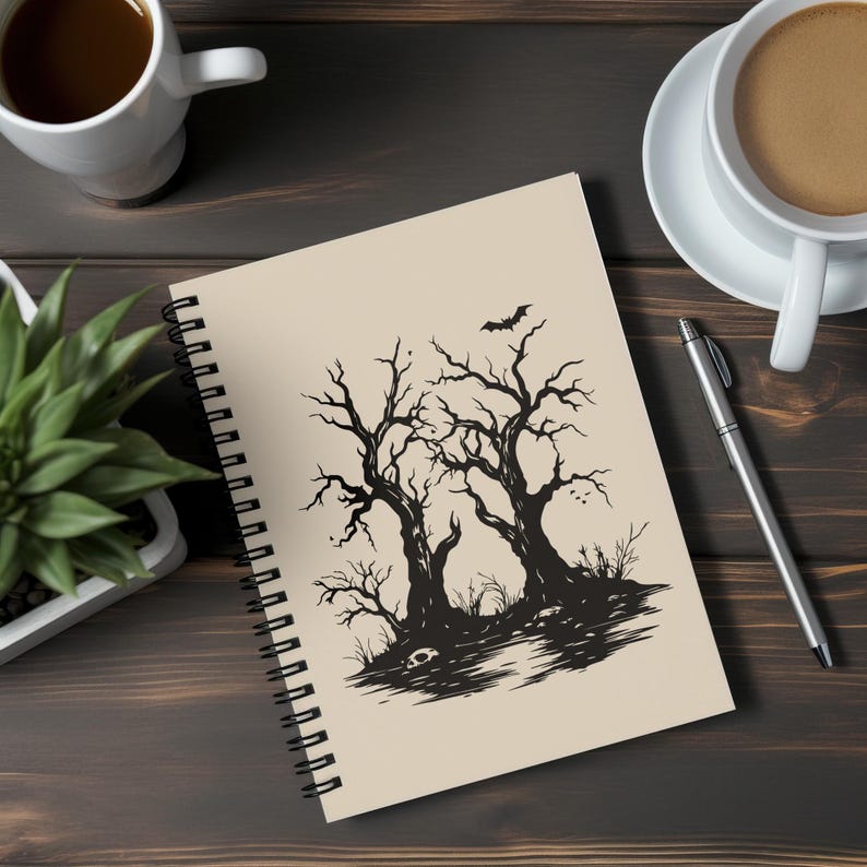 Spooky Swamp Forest Svg Bundle,creepy Marsh Trees Halloween Landscape ...